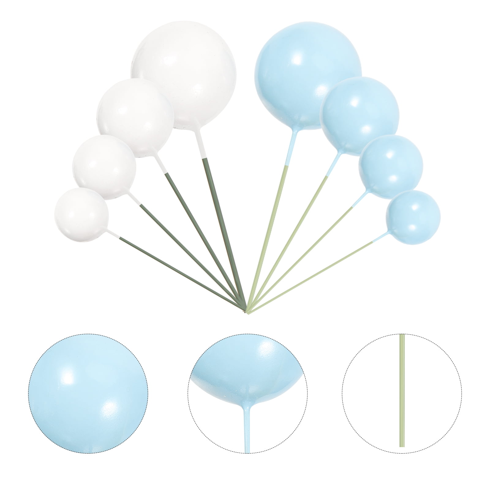 HOOWIFFY Foam Ball Shaped Cake Decorations for Birthday Wedding and ...