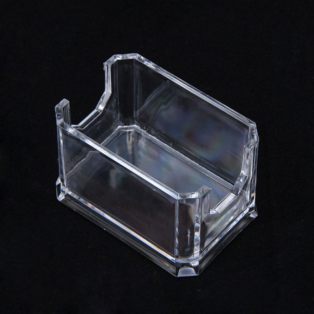 HOOWIFFY Visiting Card Case Transparent Acrylic 4Pcs - Walmart.com