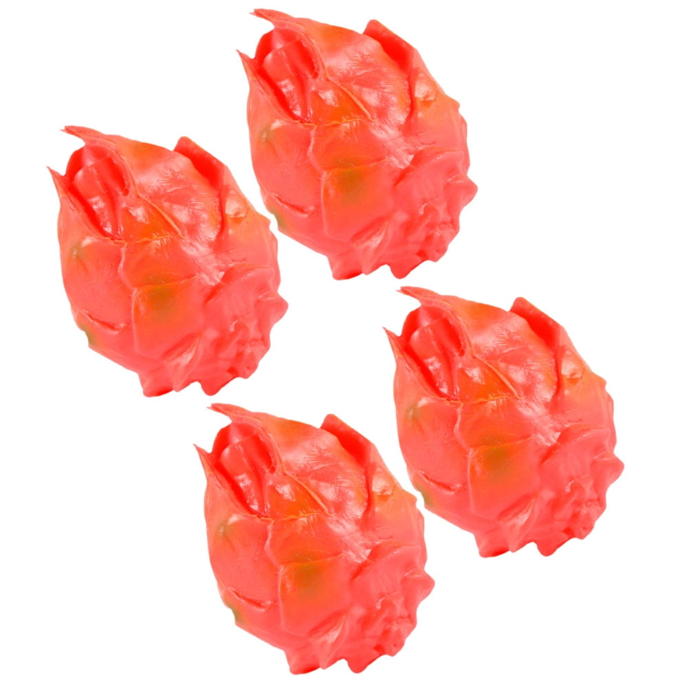 HOOWIFFY 4Pcs Mini Dragon Fruit Model Red Simulation Models for ...