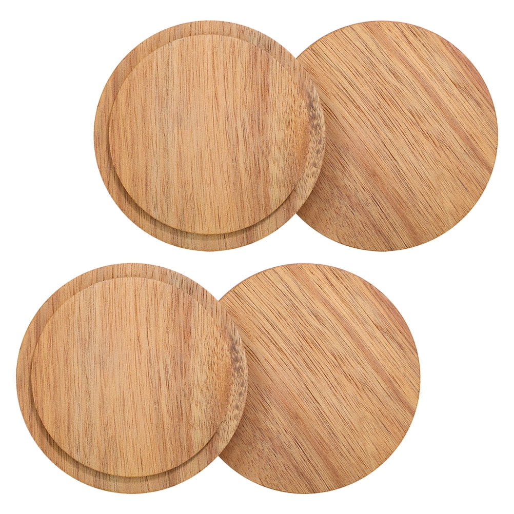 HOOWIFFY 4Pcs Multi-Use Cup Lids for Adults Daily Use and Travel Wooden ...