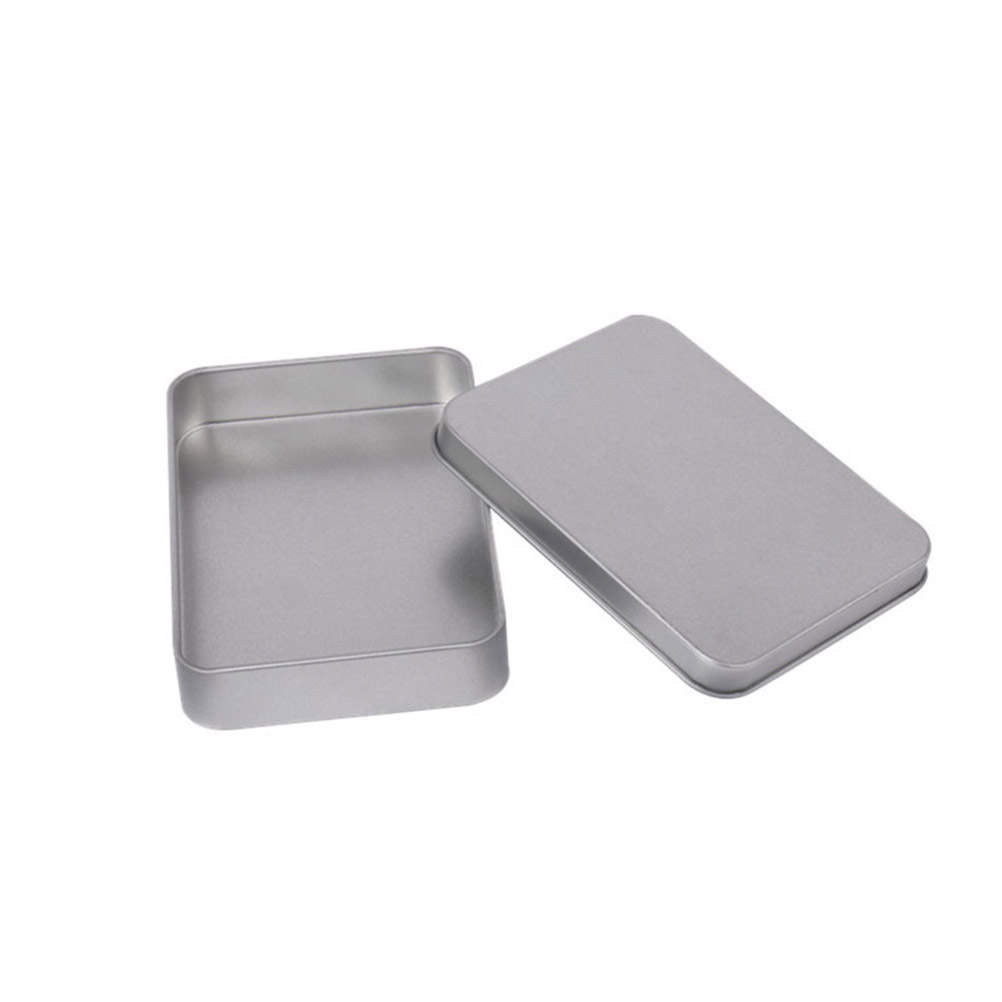 HOOWIFFY 4Pcs Tinplate Box Containers Multi-purpose Flat Cover for ...