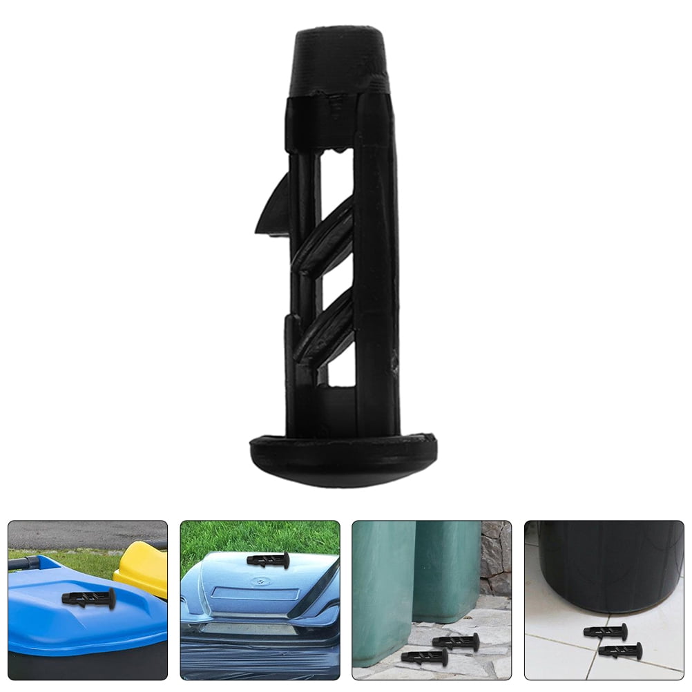 HOOWIFFY 4Pcs Wheelie Bin Lid Clips Black for Trash Can Universal ...