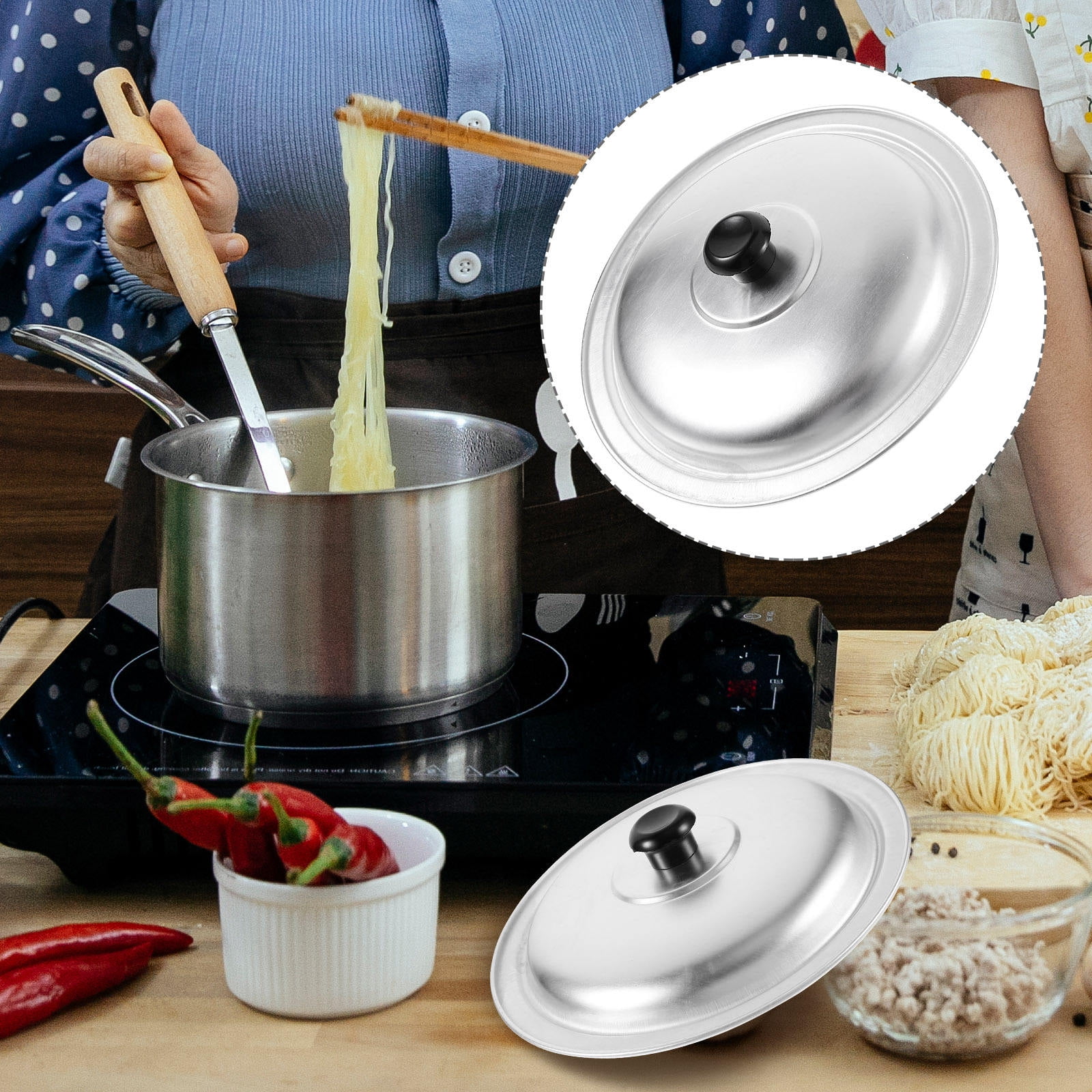 HOOWIFFY Round Cooking Pot Lid Aluminium 1 Piece 8.9In - Walmart.com