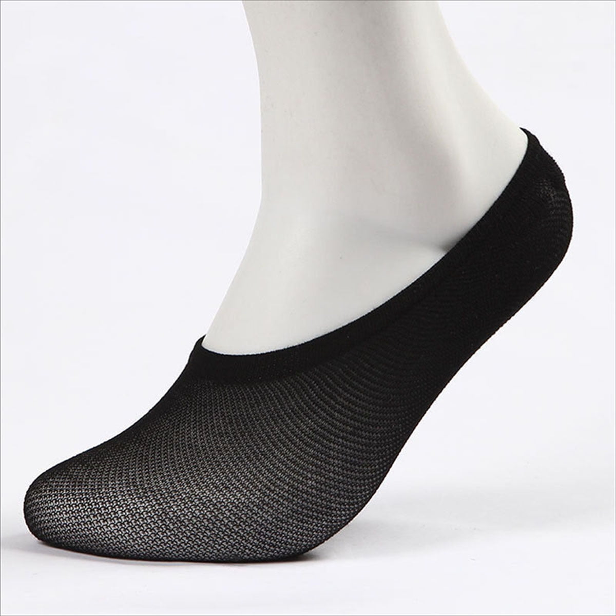 HOOWIFFY 5 Pairs Men's Invisible Socks in Navy Material for Outdoor ...