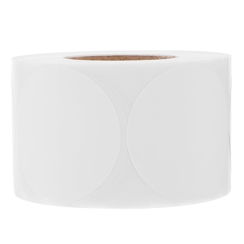 HOOWIFFY 500Pack Blank Labels White Round Sticker Adhesive Tags For ...