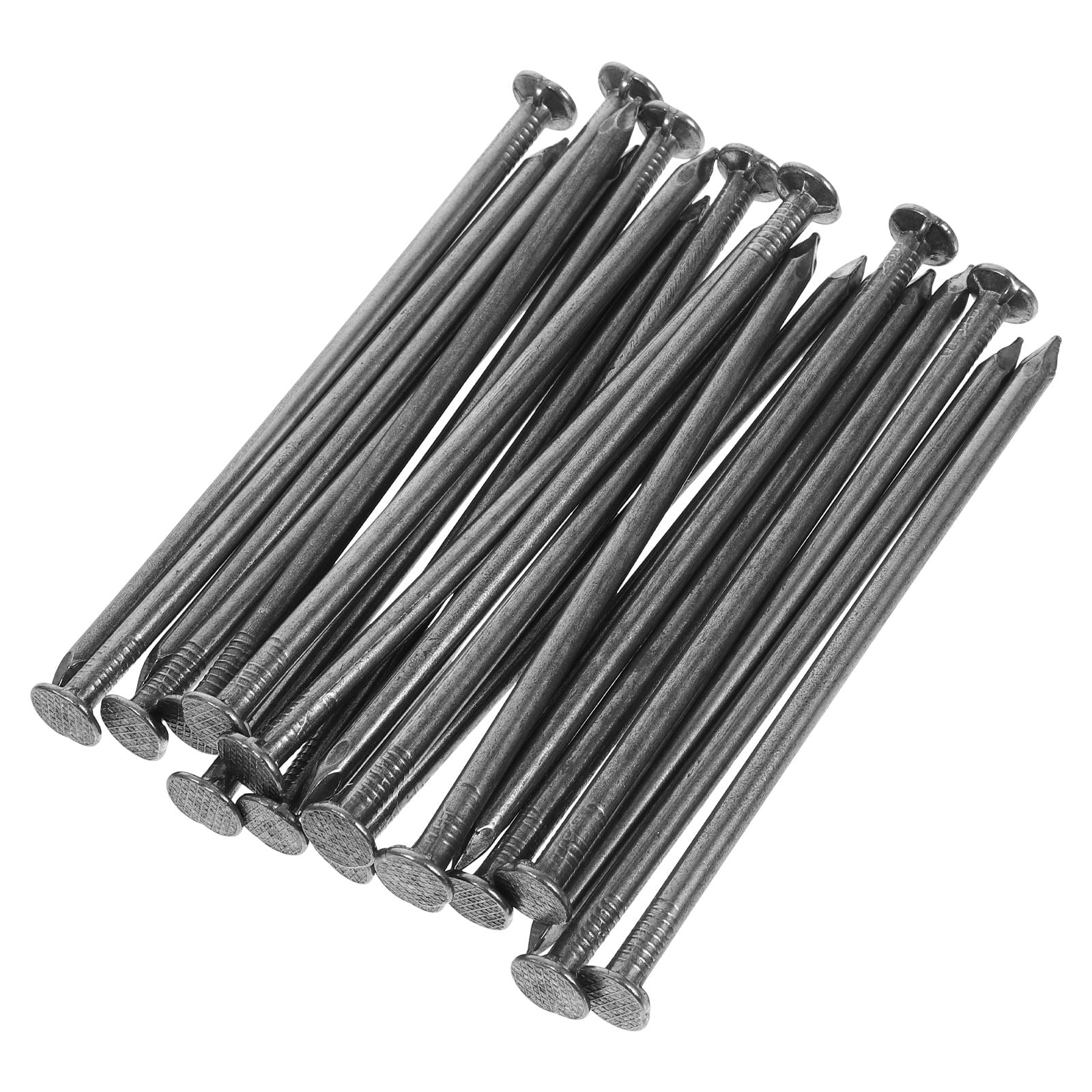 HOOWIFFY 500g Pack Dark Grey Iron Nails for Construction with Round ...