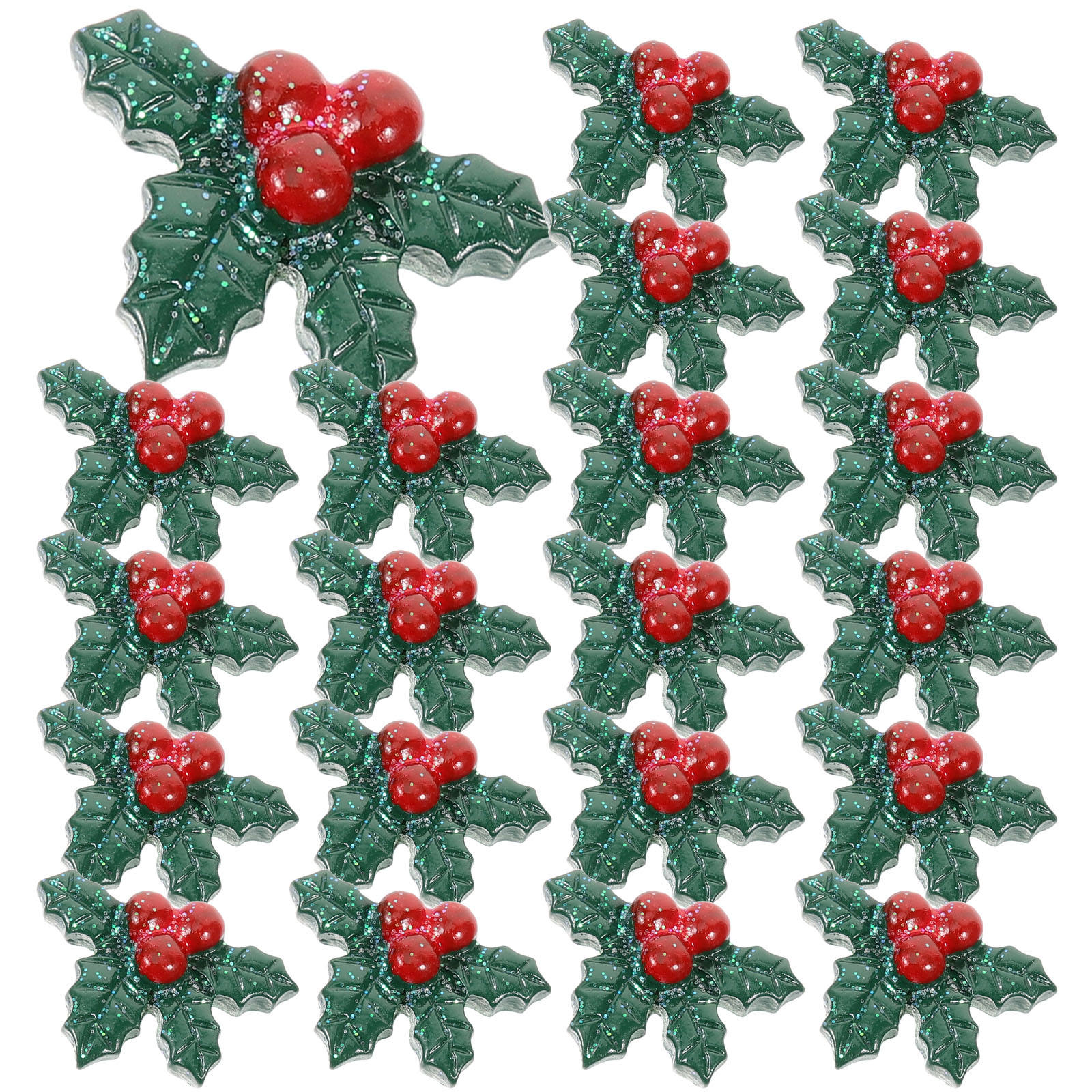 HOOWIFFY 50 Pieces Mini Christmas Craft Embellishments Resin ...