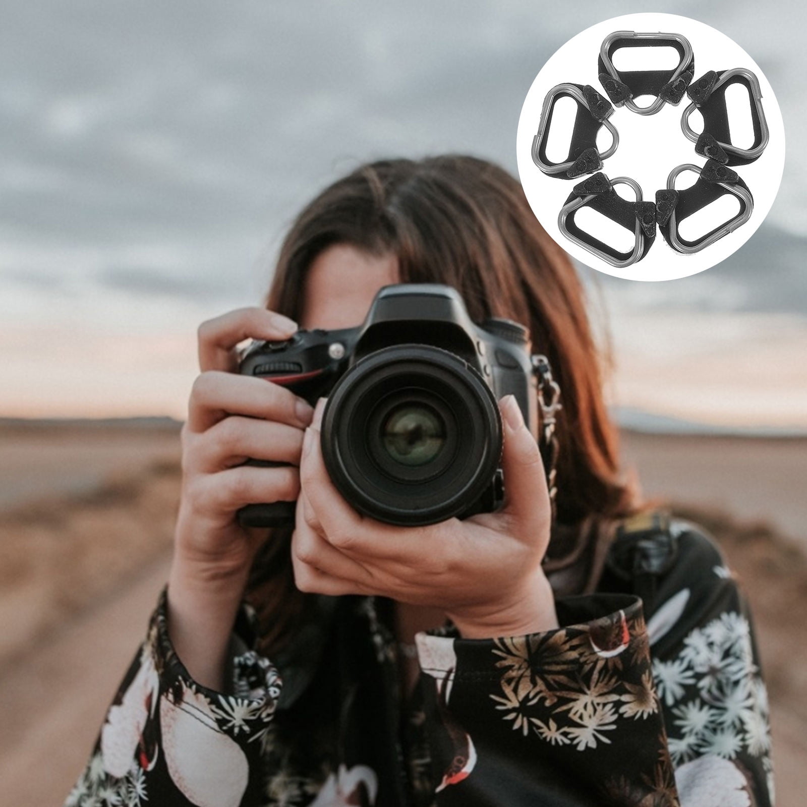 HOOWIFFY 5Pcs Camera Strap Lug Ring Metal Triangle Split Rings for ...