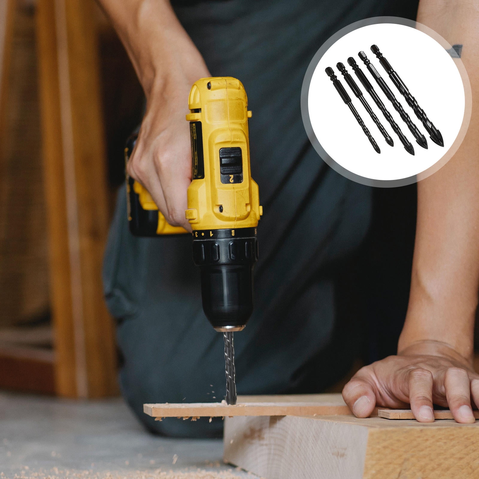 HOOWIFFY 5Pcs Simple Appearance Drill Bits for Multi-Purpose Drilling ...