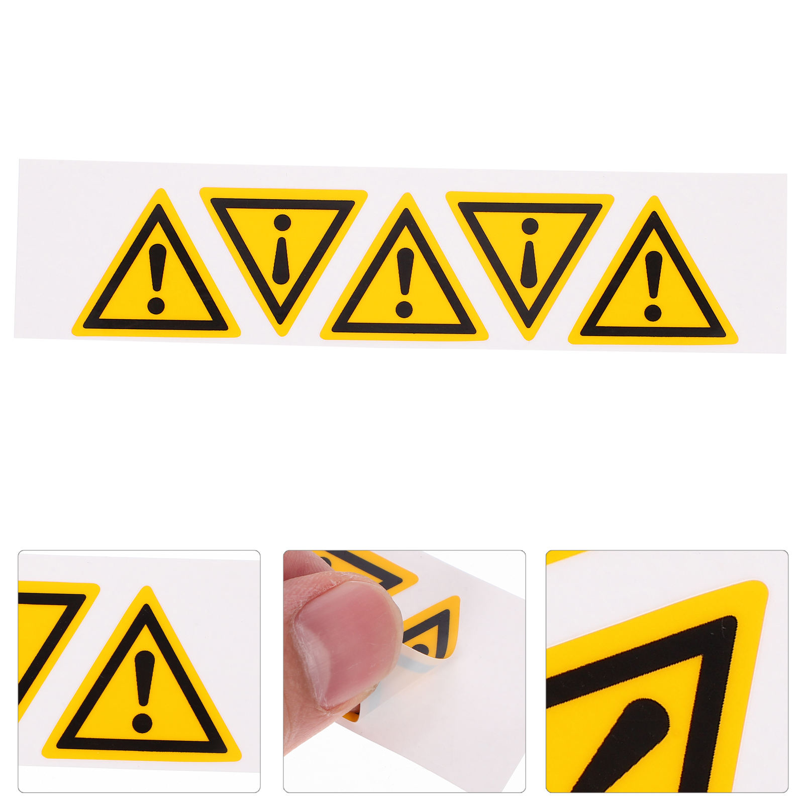 HOOWIFFY Caution Mark Signs Yellow PP Synthetic Paper Self Adhesive for ...