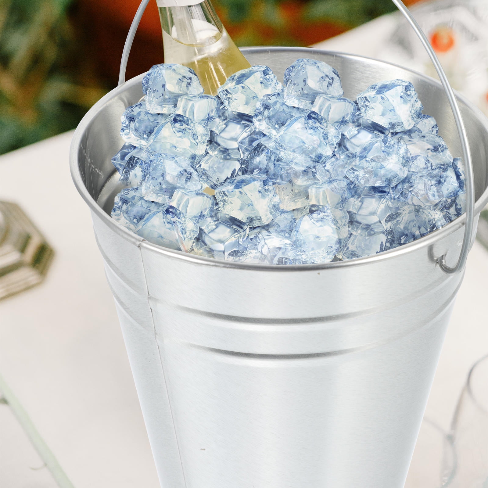 HOOWIFFY Bucket Shaped Ice Buckets Tinplate Silver 6Pcs - Walmart.com