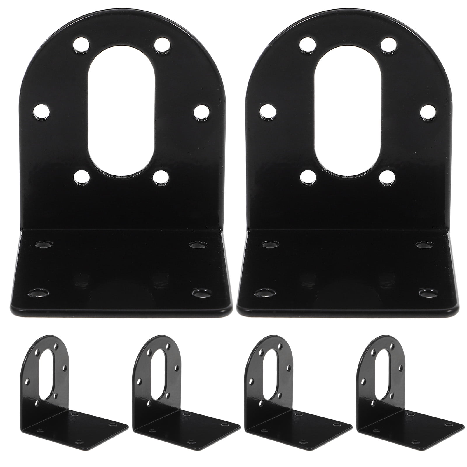 HOOWIFFY 6Pcs Motor Mounting Brackets Universal 37mm Gear Motors Black ...