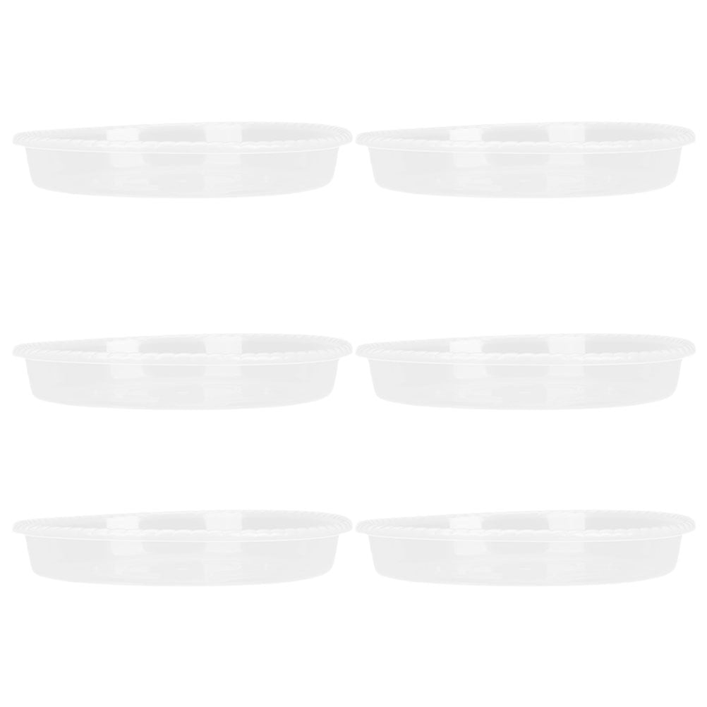HOOWIFFY 6Pcs Transparent Water Trays for Plant Pots Indoor and Outdoor ...
