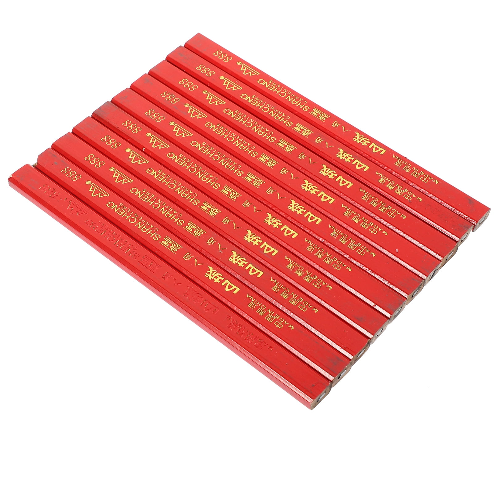 HOOWIFFY 72Set Red Lead Carpenter Pencil for Woodworkers Woodworking ...