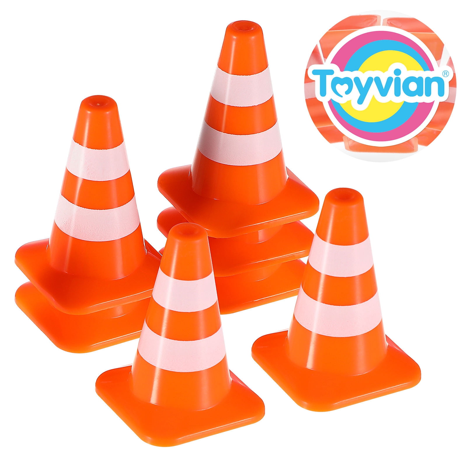 HOOWIFFY Traffic Tabletop Cones Miniature Traffic Cones Orange Abs ...