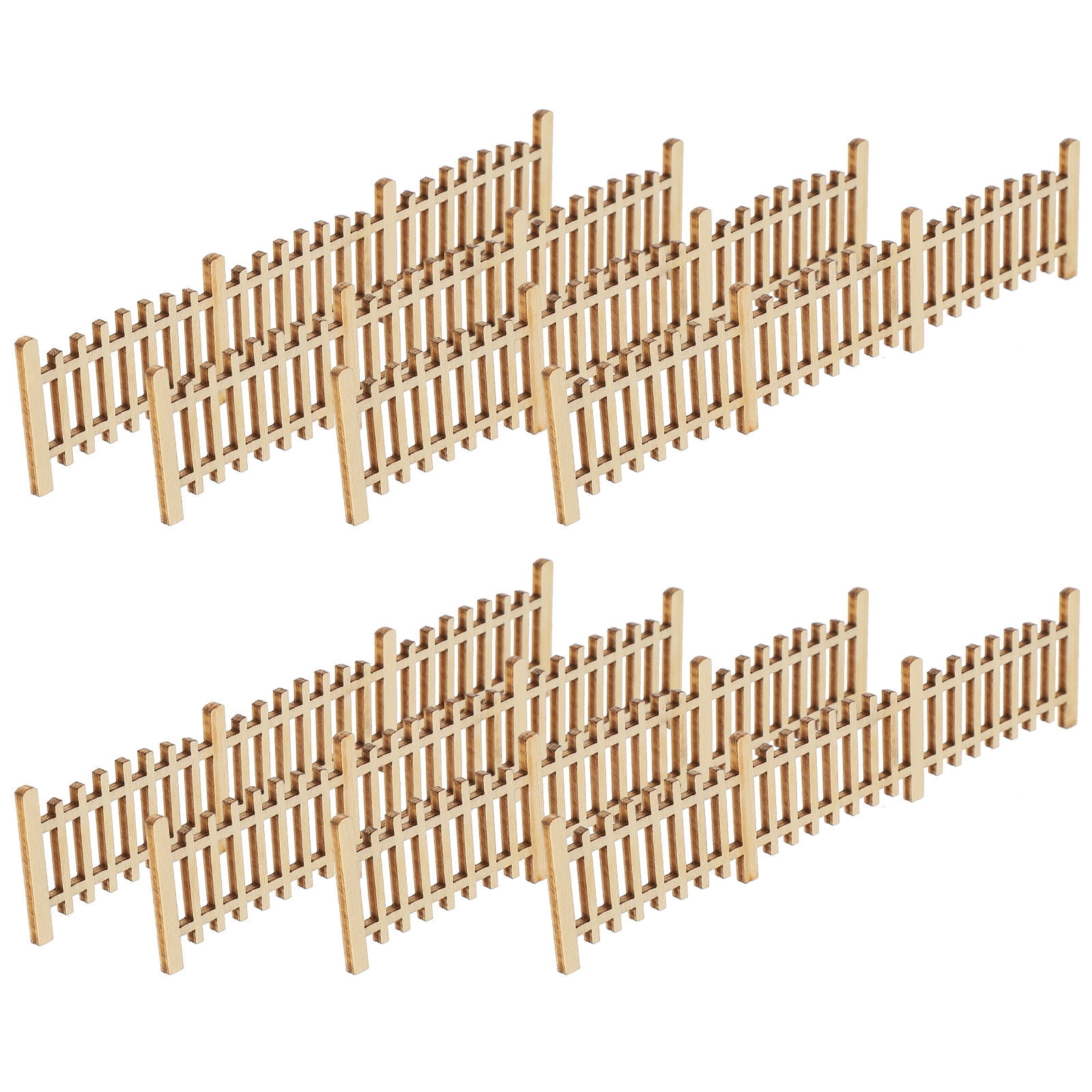 HOOWIFFY Garden Modeling Mini Fence Beige 8Pcs 10.8X2.4CM - Walmart.com
