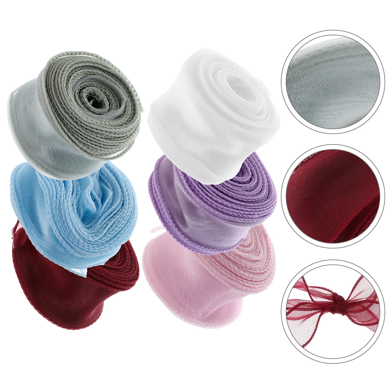 HOOWIFFY Present Wrapping Ribbon Seafoam Green Wide Ribbon 6 Rolls ...