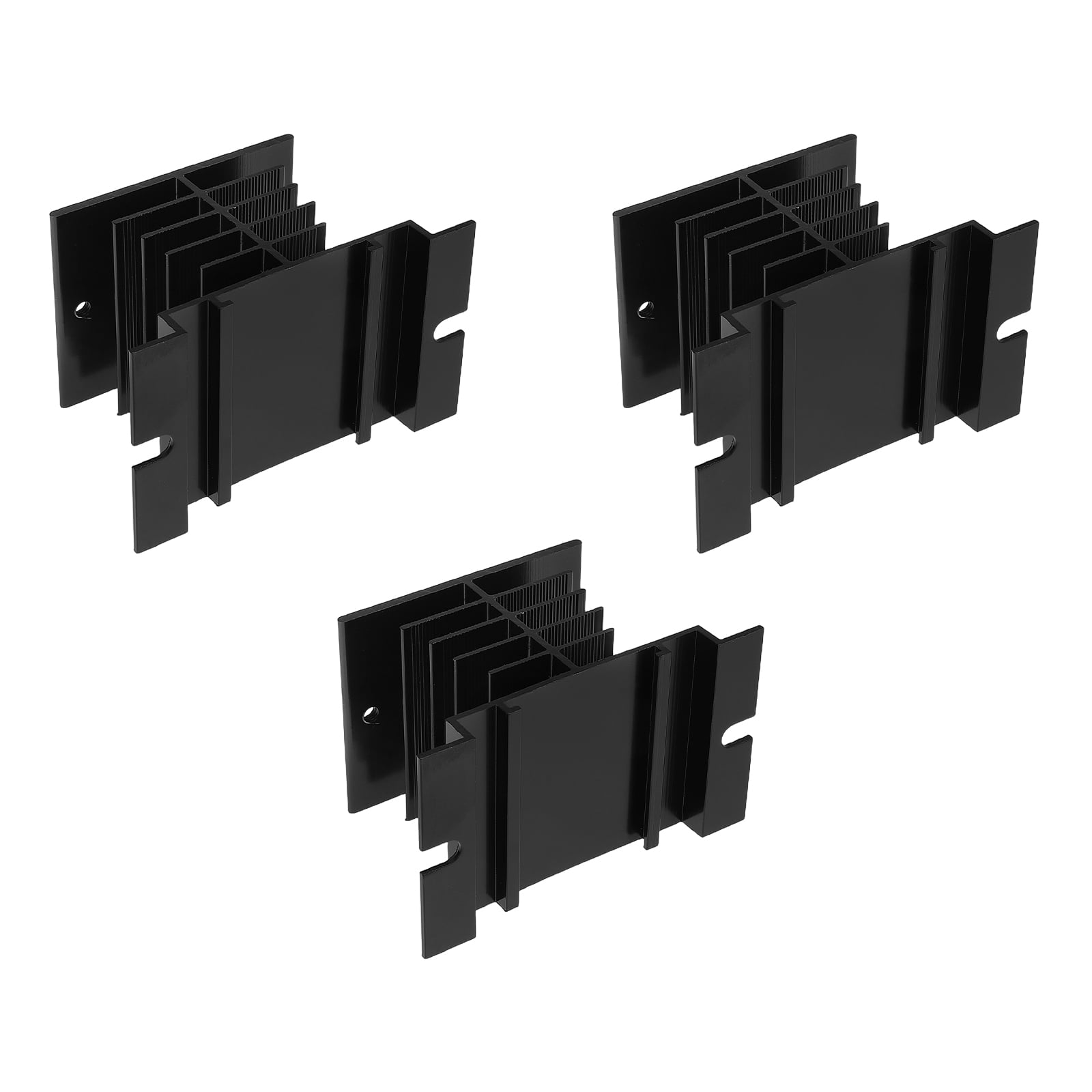 HOOWIFFY Aluminum Heat Sink Block Set, Black, Compatible with SSR ...
