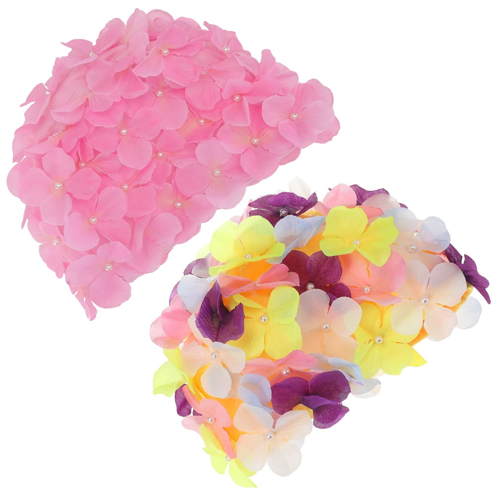 HOOWIFFY Elastic Floral Swim Cap Assorted Colors Comfortable Wear for ...