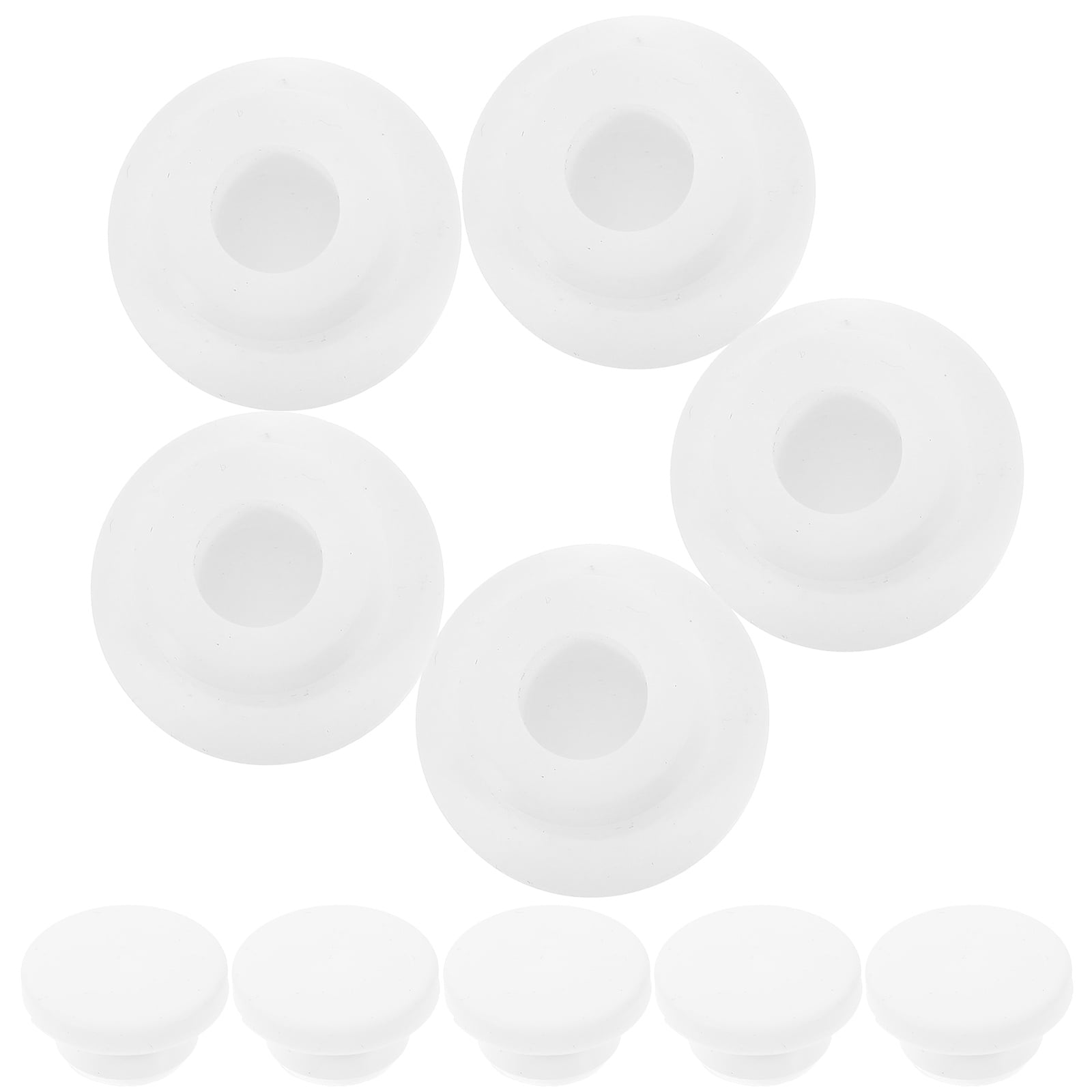 HOOWIFFY Bathroom Use 10Set White Round Overflow Drain Cover and ...