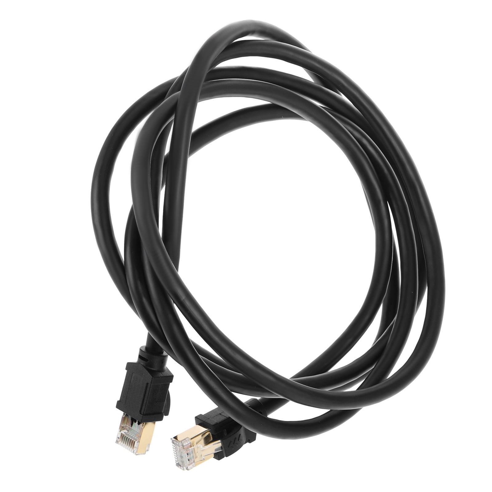 HOOWIFFY Black Cat 8 Ethernet Cable Highspeed Network Cord with Double ...