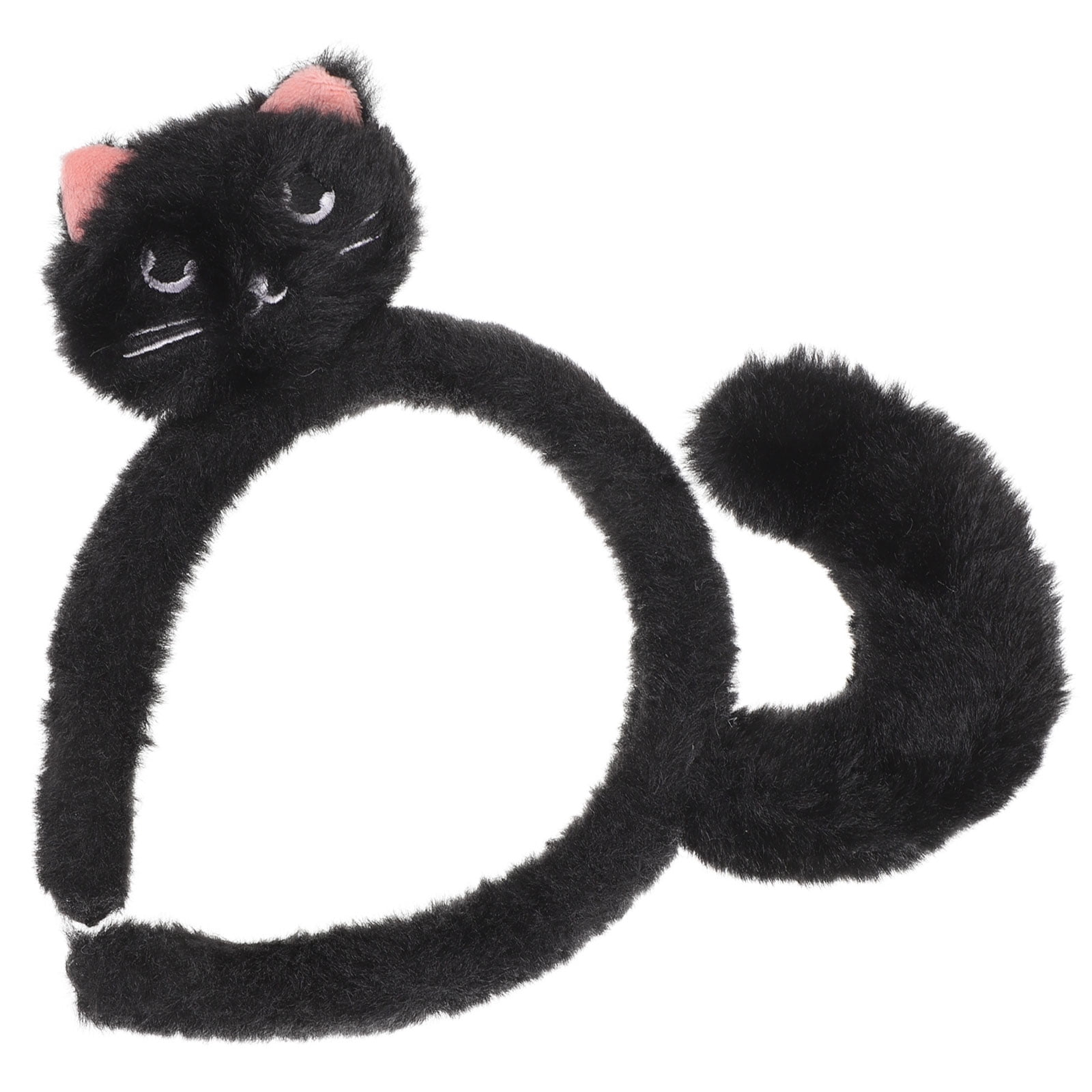 HOOWIFFY Cute Headbands for Women Cat Shape Black Fabric 1Pack 8.7x7 ...
