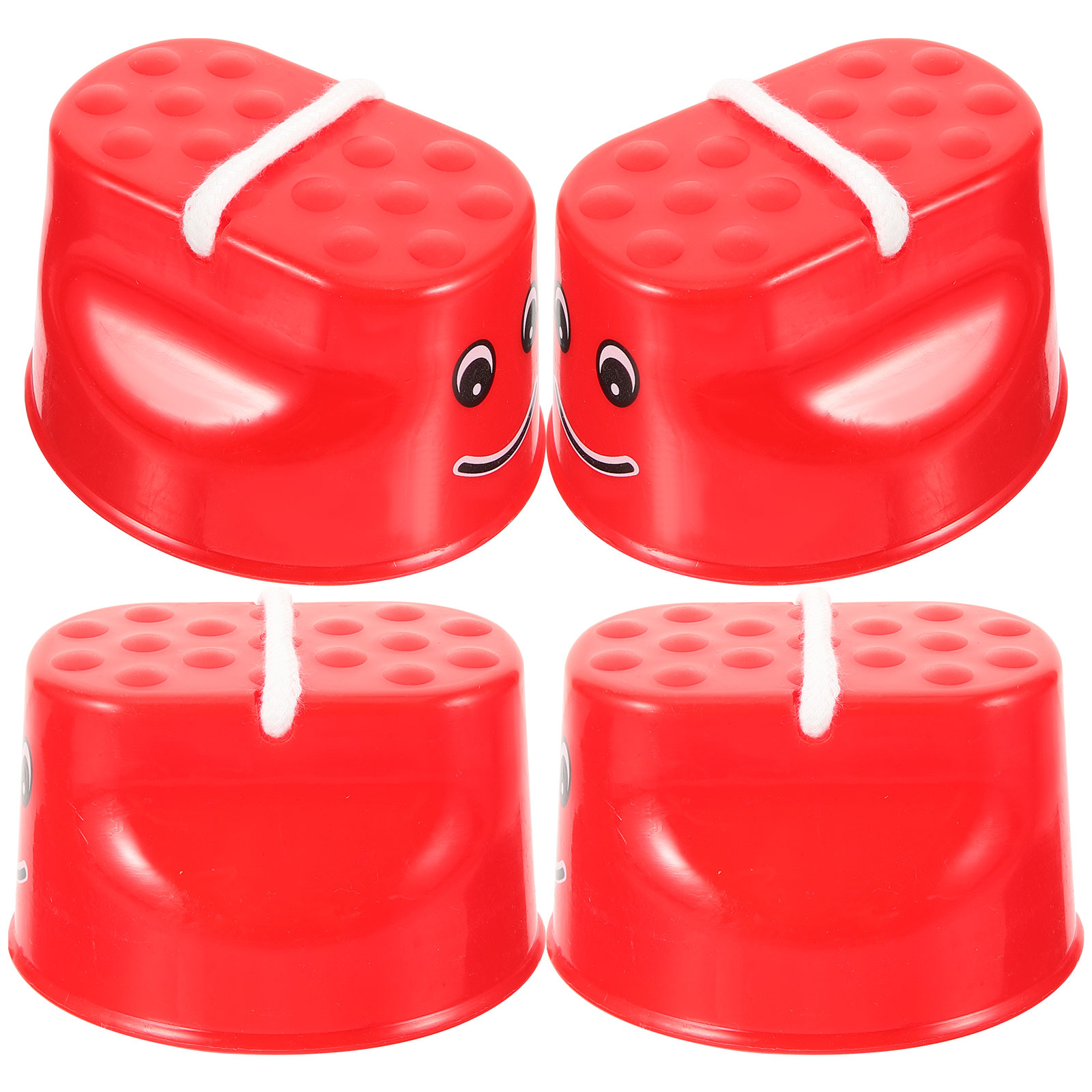 HOOWIFFY Children Toy 2 Pairs Stilts Playthings Walking Stilts Red ...