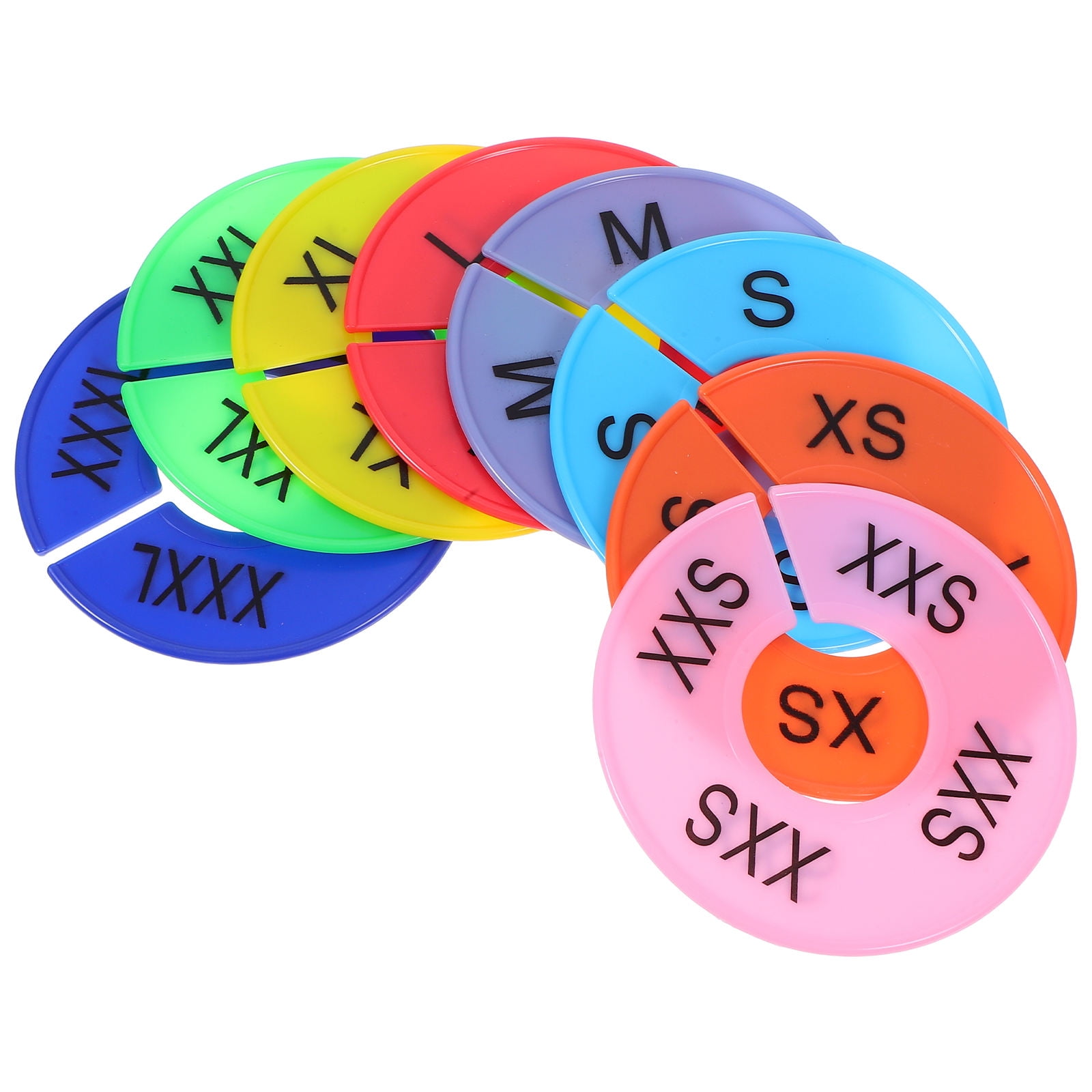 HOOWIFFY Clothing Rack Size Divider 8Pcs Multi Color Round Plastic ...