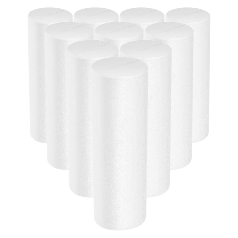 HOOWIFFY Craft Foam Cylinders 10Pcs White Diy Design for Hobbyists ...