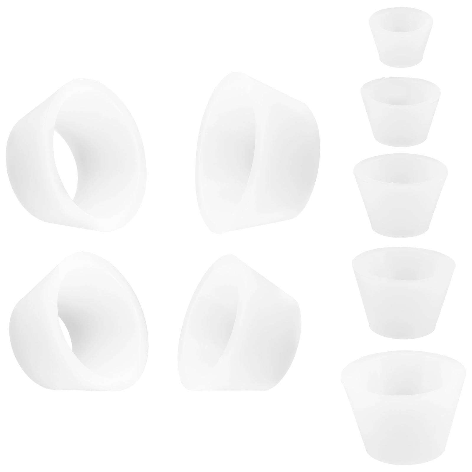 HOOWIFFY 9-Piece Reusable Silicone Funnel Set with Filter Adapter for ...