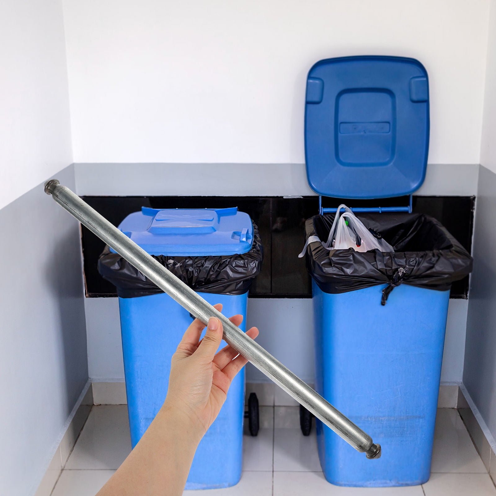 HOOWIFFY Garbage Bin Wheel Shaft Iron Replacement For Sanitation Bins 1 ...