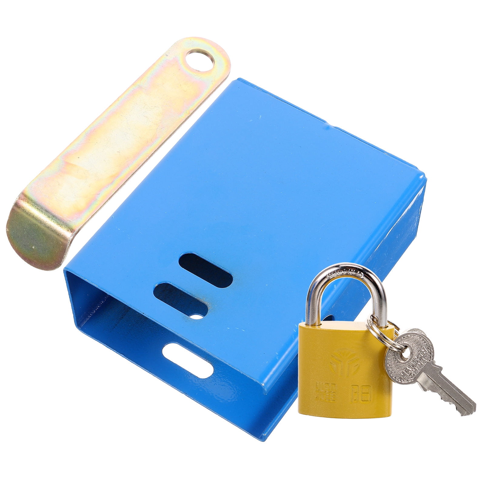 HOOWIFFY Faucet Lock Blue Iron Durable Anti-Theft System for Outdoor ...