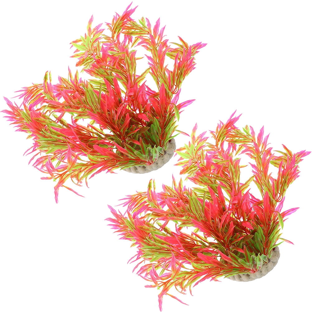 HOOWIFFY Lifelike Orange Plastic Fish Tank Ornaments for Aquarium ...