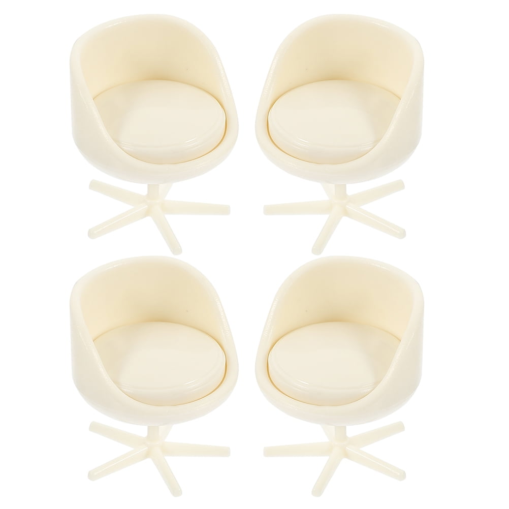 HOOWIFFY Mini House Chair Miniature Office Chair Beige ABS Versatile ...