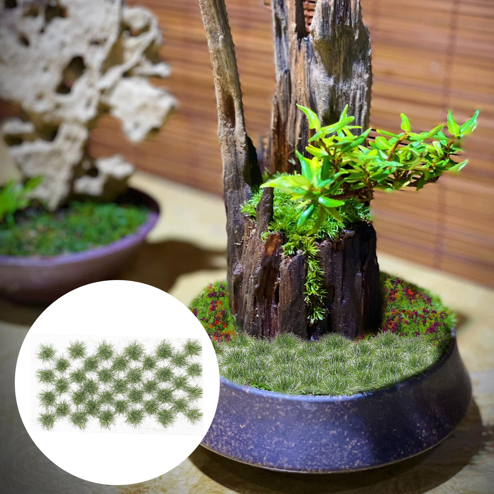 HOOWIFFY Miniature Grass Cluster 1 Set for Model Train Railway and ...