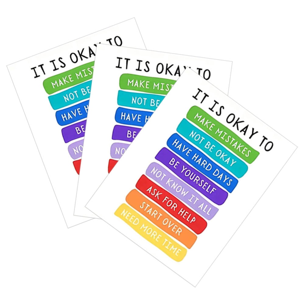 HOOWIFFY Inspirational Wall Art Multi Color Paper Poster Positive ...