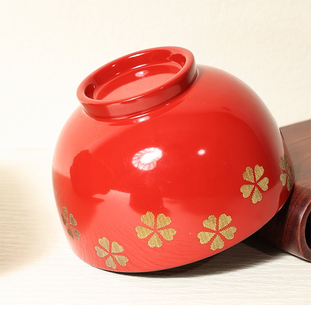 HOOWIFFY Multicolor Wood Rice Bowl Fine Texture Kitchen Gadget Suitable ...