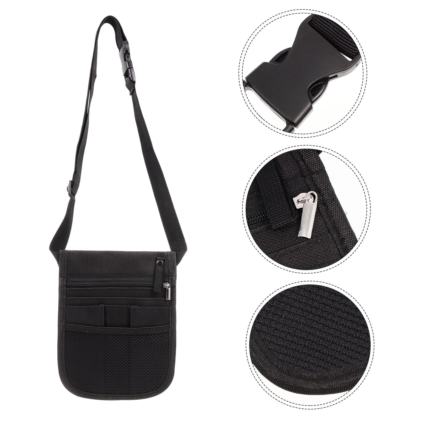 HOOWIFFY Nurse Utility Bag Black Medical Practice Organizer 1Pack Women ...