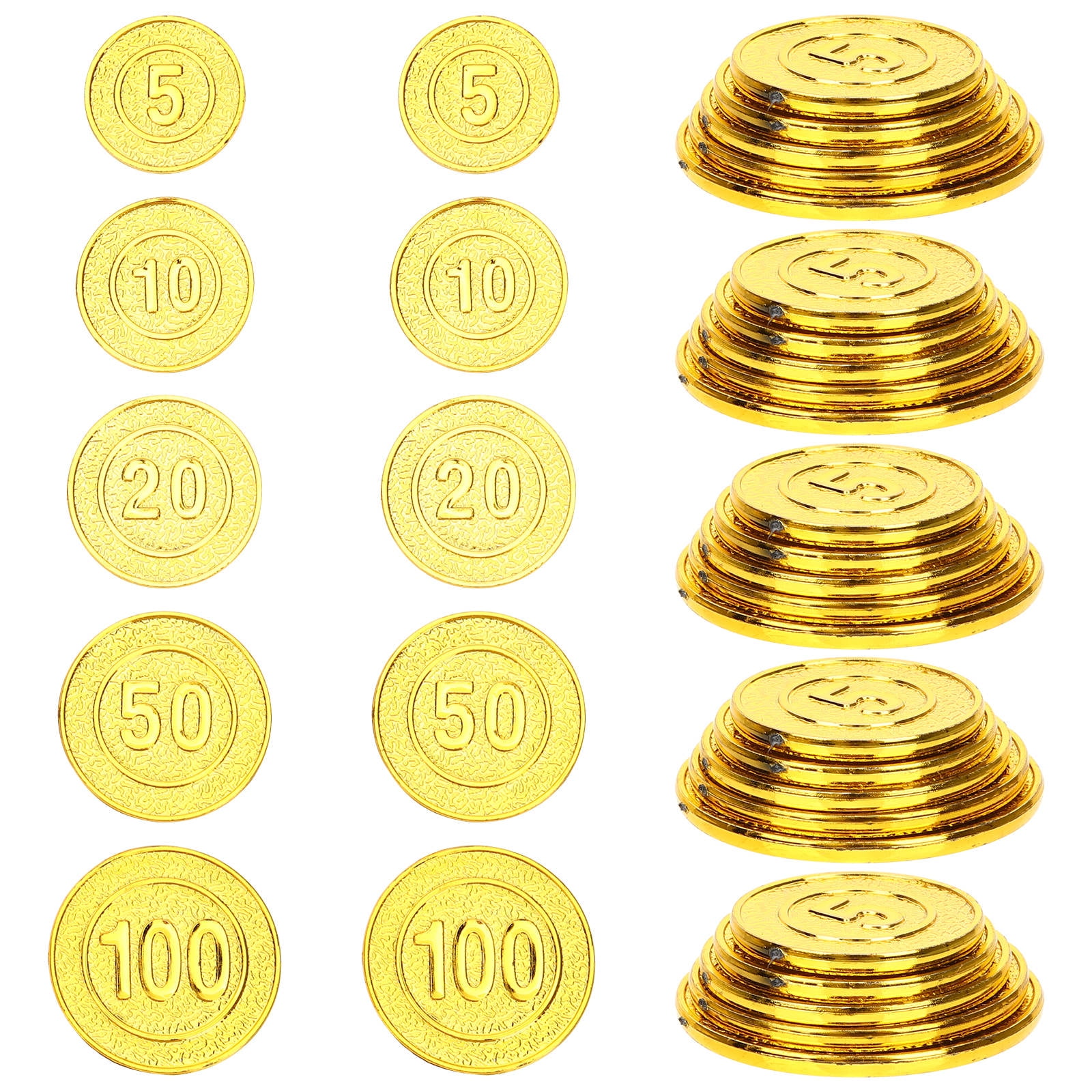 HOOWIFFY Pirate Party Decorations 100Pcs Golden Circular Coins for ...