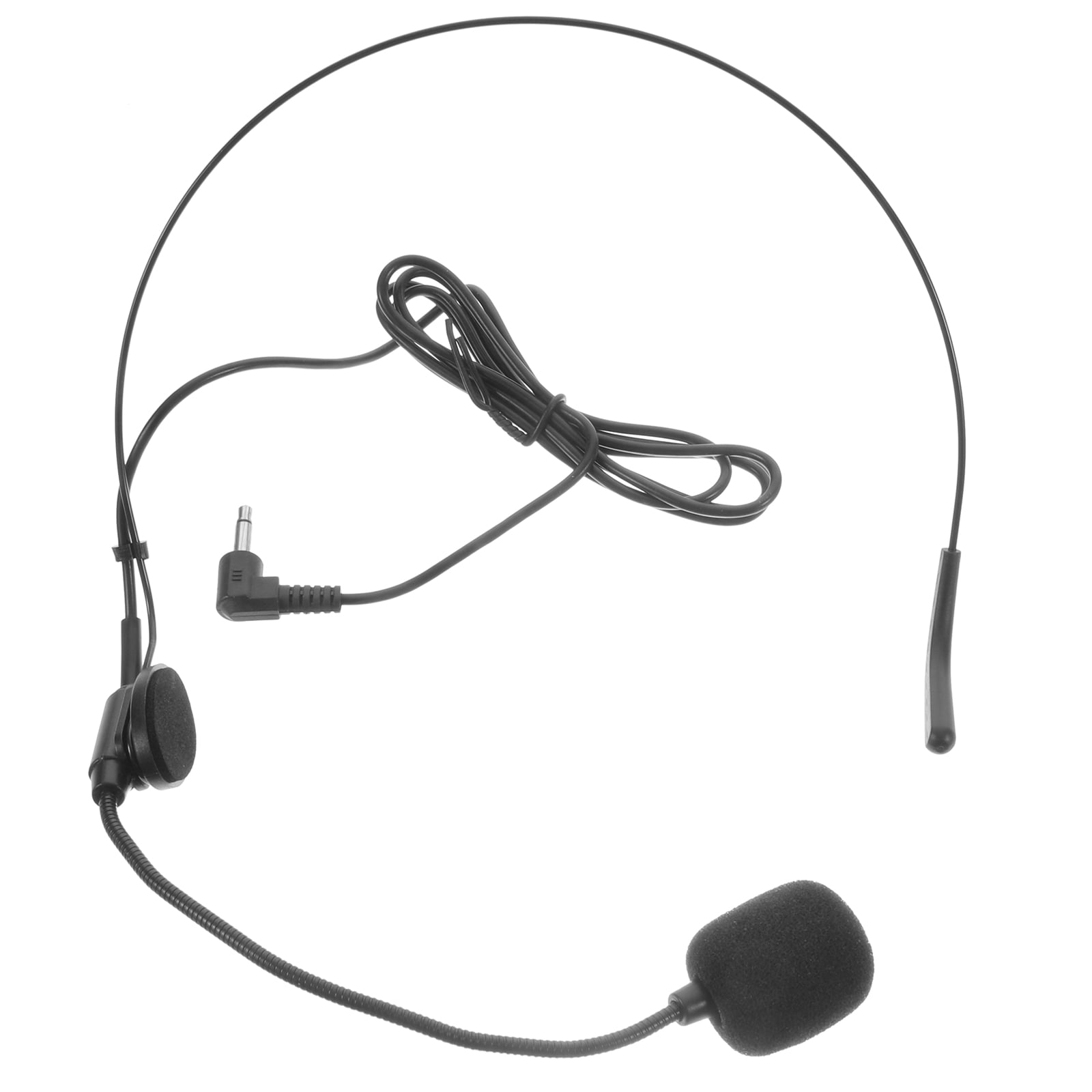 HOOWIFFY Professional Black Headset Microphone 3.5mm for Speaking with ...
