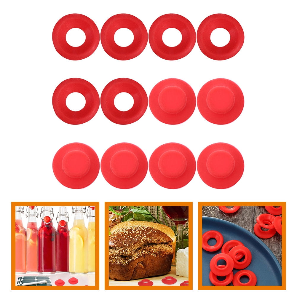 HOOWIFFY Swing Bottle Gaskets Red 24Pcs 1.0X1.0X0.3In - Walmart.com