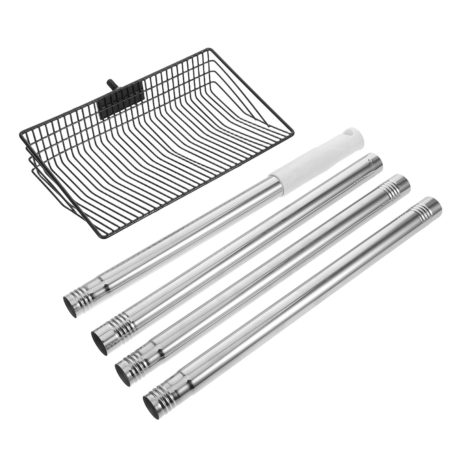 HOOWIFFY Sand Sifter For Chicken Coop Long Handle Poop Scoop Silver For ...