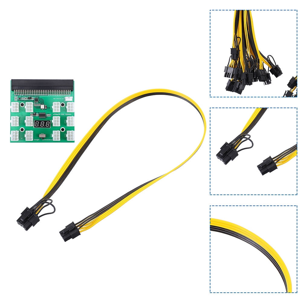 HOOWIFFY Server Power Supply Unit 6-Pin to 8-Pin Tinned Copper Cable ...