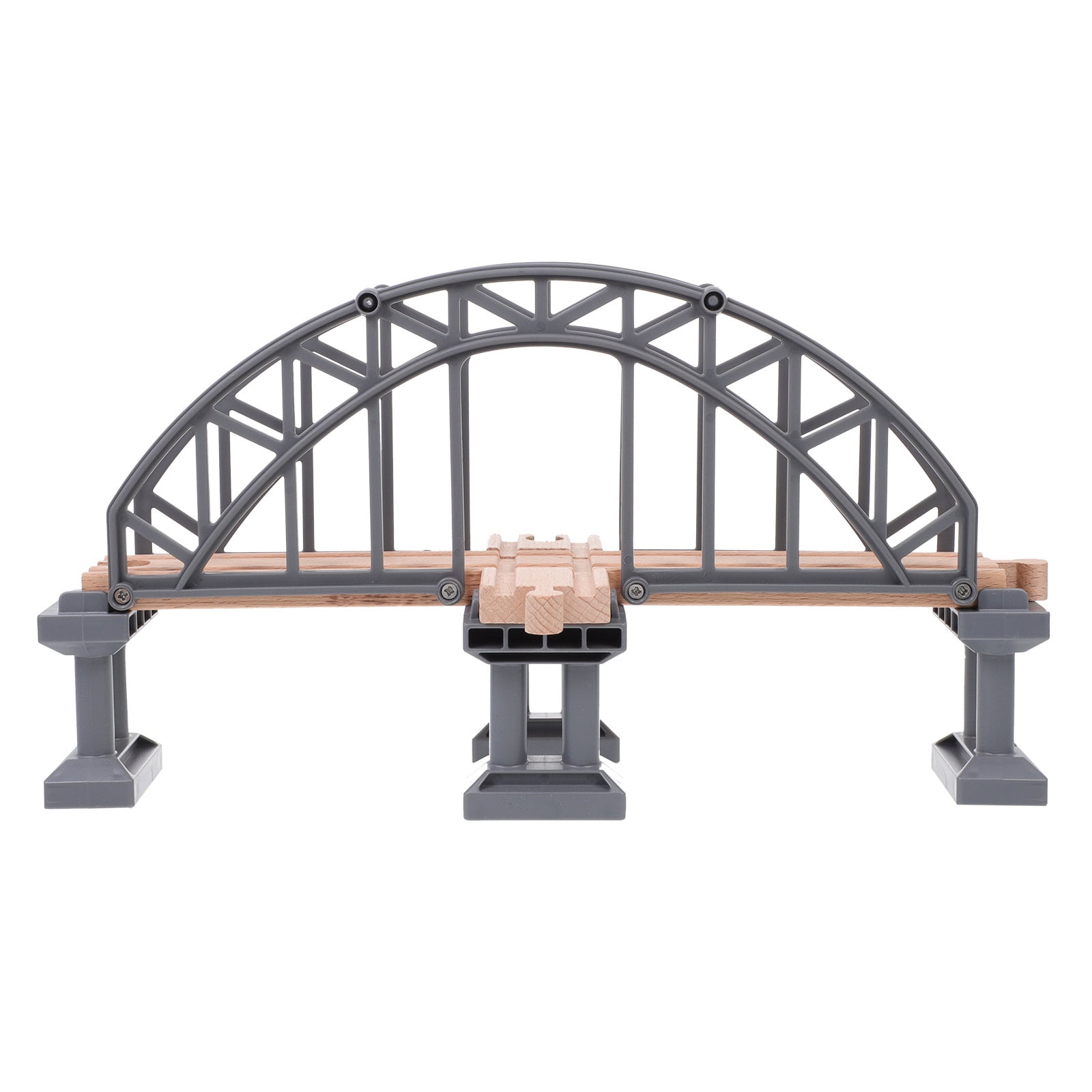 HOOWIFFY Small Train Bridge Arch Wooden Train Set Bridge Grey 1Set for ...