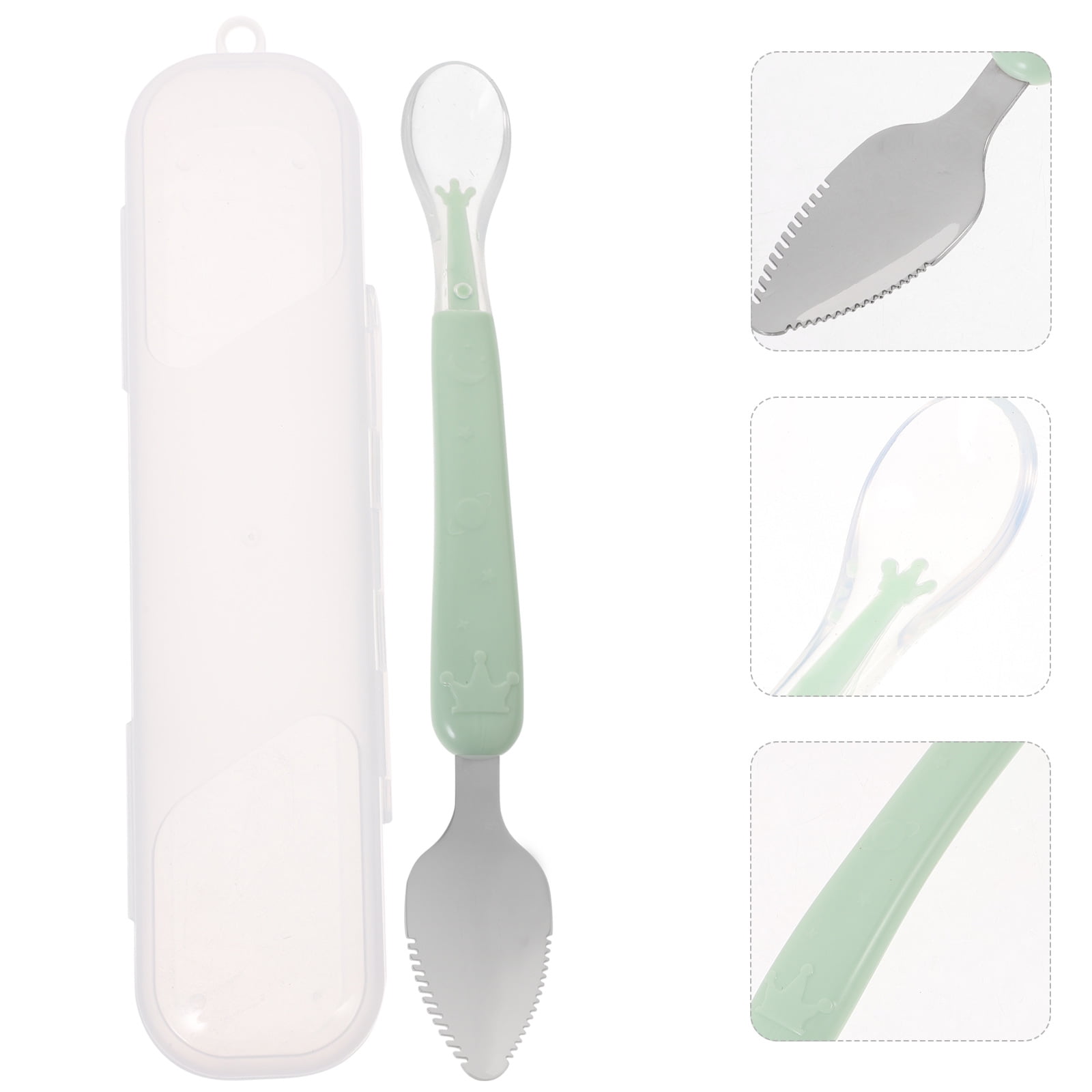 HOOWIFFY Spoon Scraper for Baby 1Set in Green for Easy Mud Scraping ...