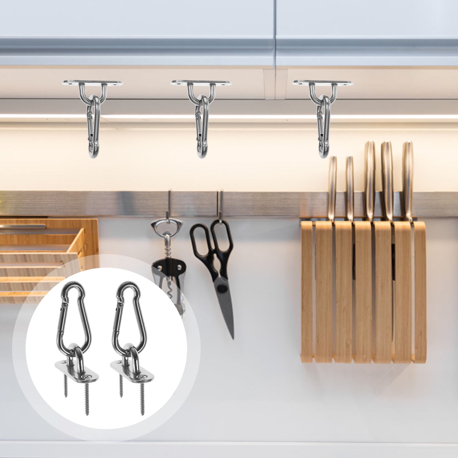 HOOWIFFY Stainless Steel U Shaped Hooks for Heavy Tools with Load ...