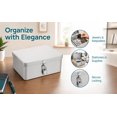 HOOWIFFY Vintage Metal Keepsake Storage Box with Lock Small Lockable ...