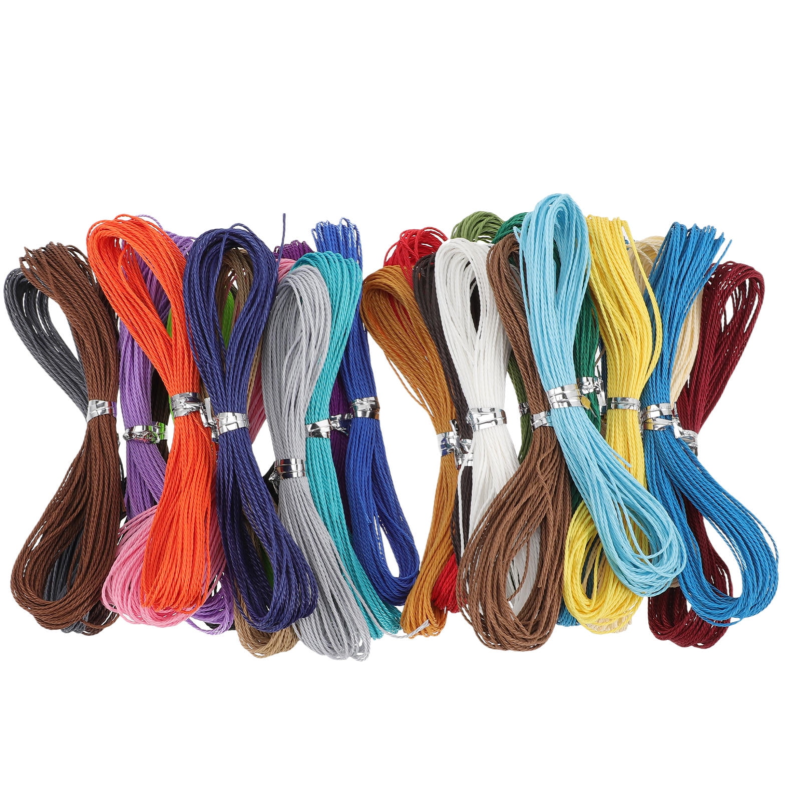 HOOWIFFY Wax Strings Craft Wax Polyester Cord Assorted Color 30Pcs - Walmart.com