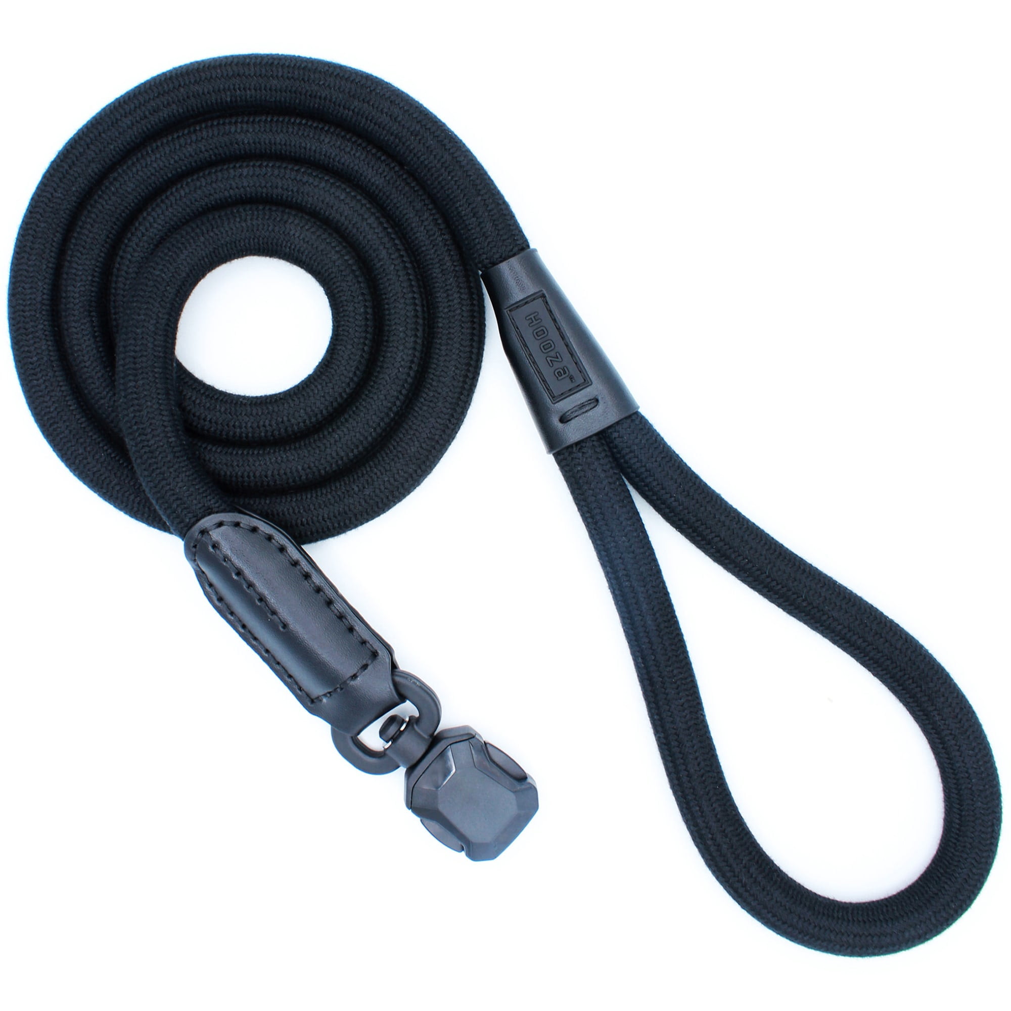 HOOZA: Magnetic Quick Clip: Rope Leash - Black, Medium - 1" x 5', Dog ...