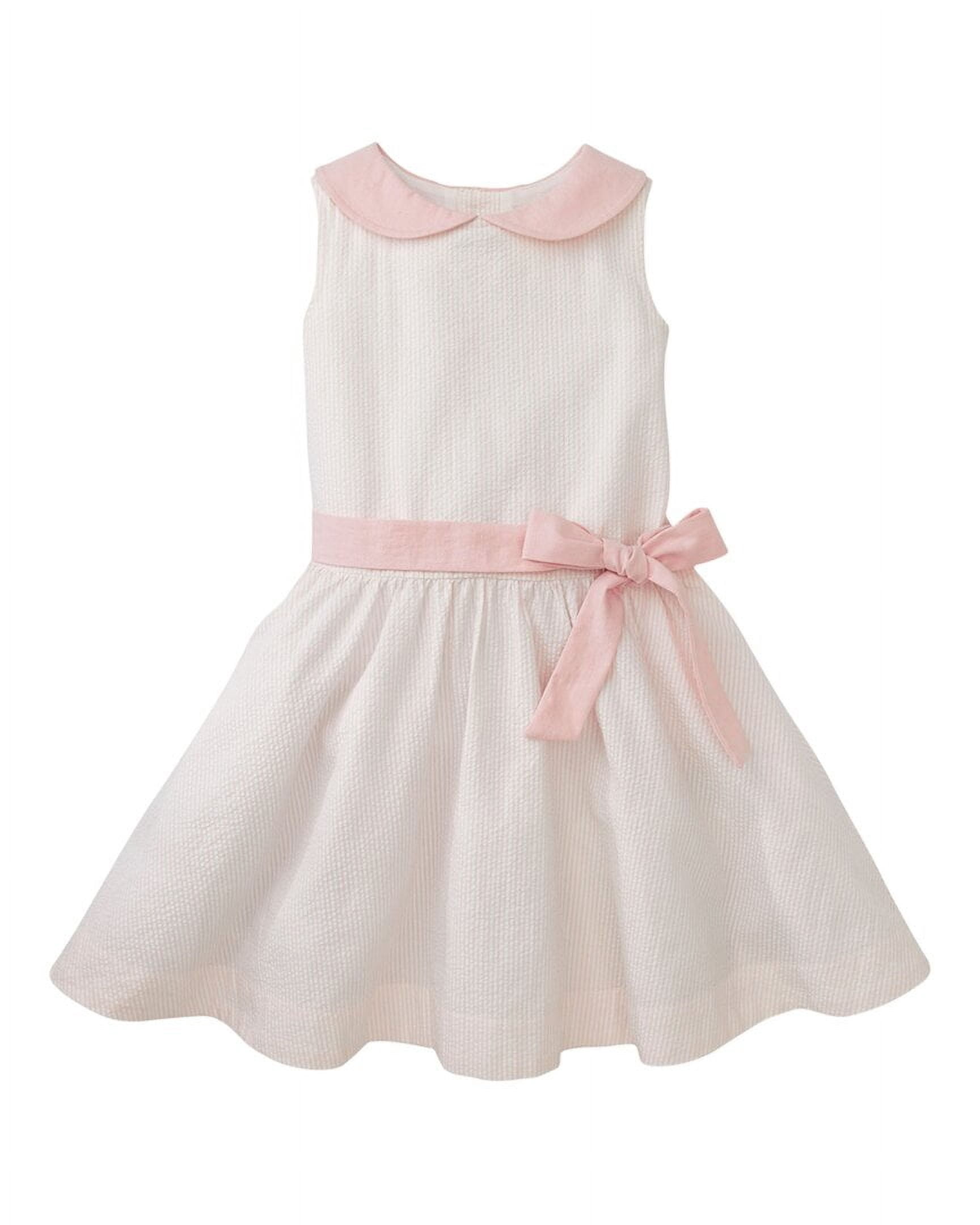 HOPE & HENRY girls Peter Pan Collar Seersucker Dress, 2T - Walmart.com
